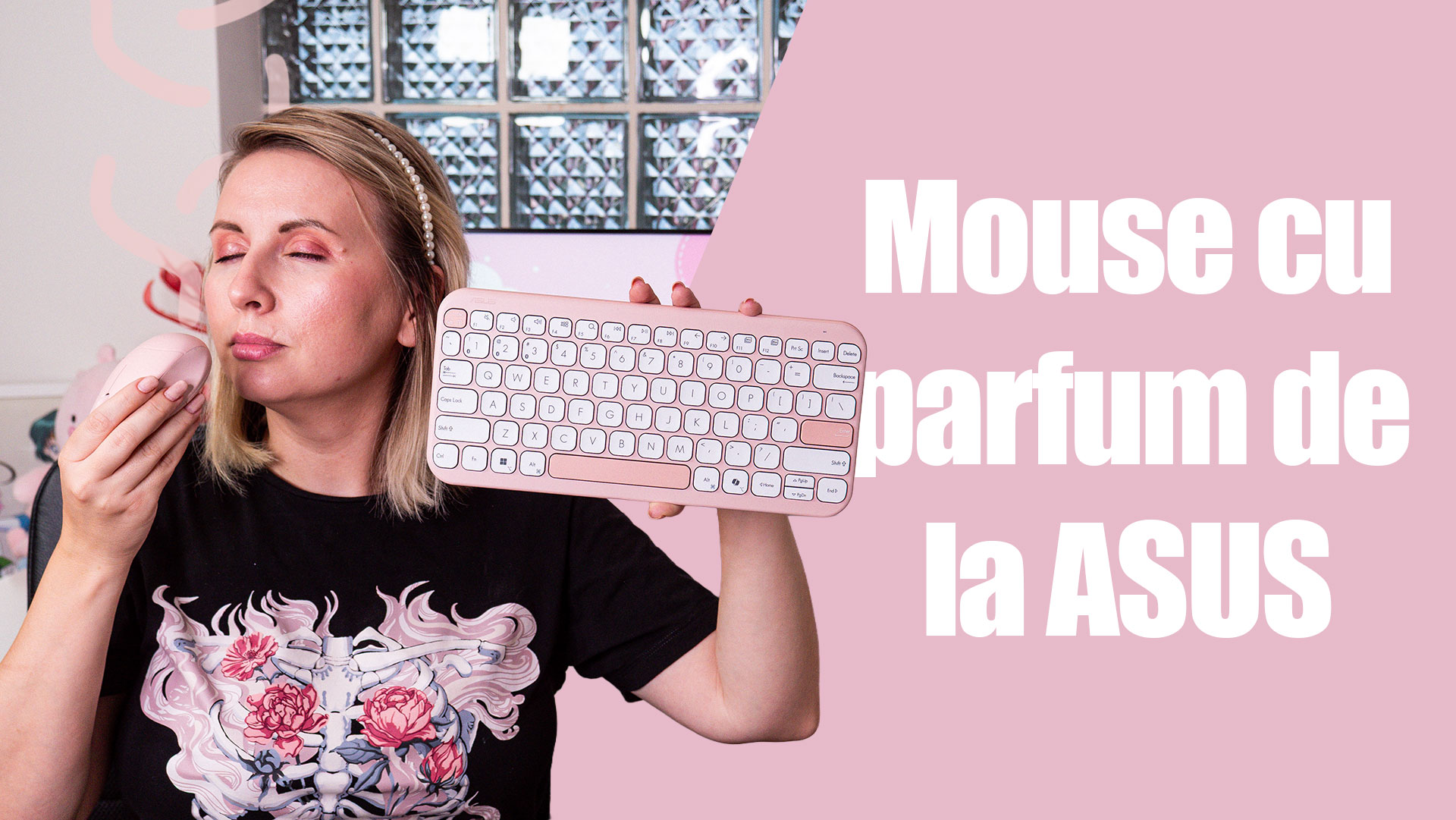 Cel mai pink și parfumat birou cu ASUS Marshmallow Keyboard KW100 ...